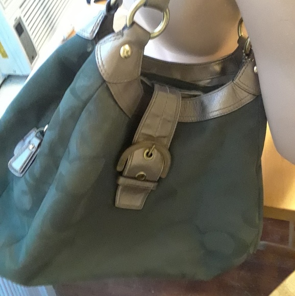 Coach | Bags | Coach Signature Flamboyant Green Gold Bag | Poshmark